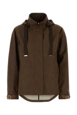 Herno Linen Blend Jacket - Brown