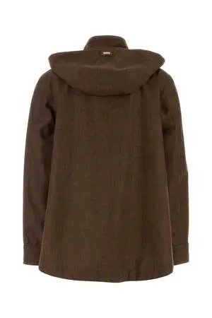 Herno Linen Blend Jacket - Brown