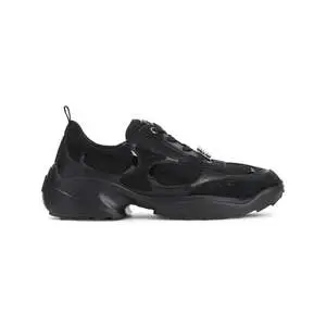 ROGER VIVIER Run Mini Strass Lace-up Sneakers - Black