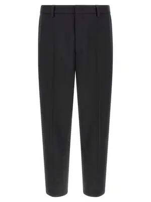 JIL SANDER Technical Gabardine Trousers - Black