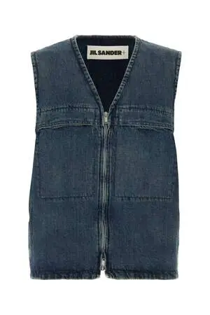 JIL SANDER Denim Vest - Blue