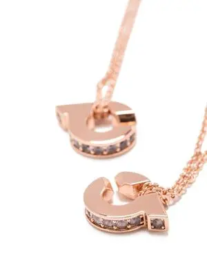 FERRAGAMO Double Gancini Pendant Necklace