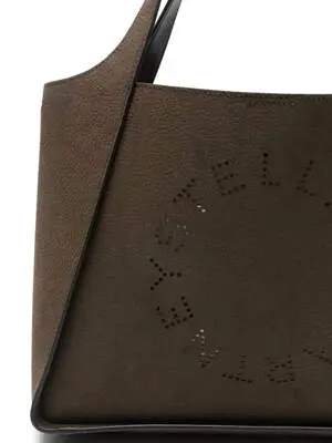 Stella McCartney Tote Bag With Perforated Logo - Brown