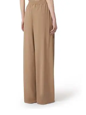 Max Mara Wide Trousers In Washed Silk