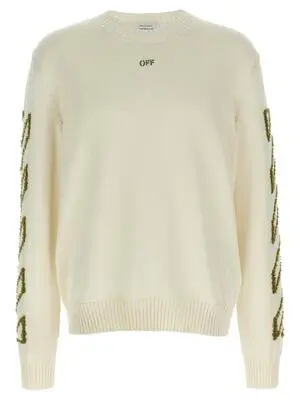 Off-White Diag Outline' Sweater - Cream