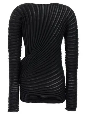 Issey Miyake Stream Pleated Knit Top