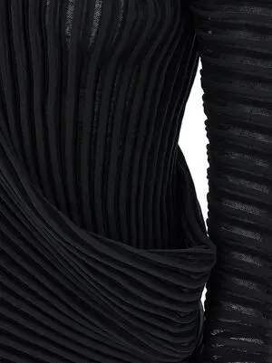 Issey Miyake Stream Pleated Knit Top