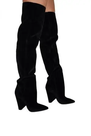 Saint Laurent Velvet Niki Boots