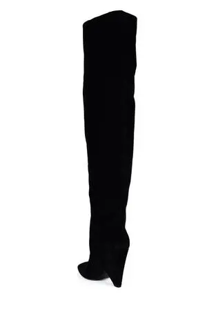 Saint Laurent Velvet Niki Boots