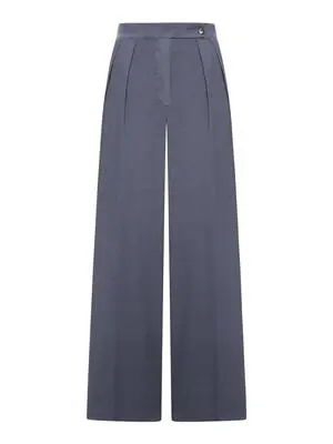 Dries Van Noten Trousers With Pleats And Side Buttoning - Purple