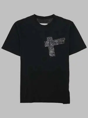 MAISON MARGIELA T-shirt In Jersey Di Cotone Taped - Black