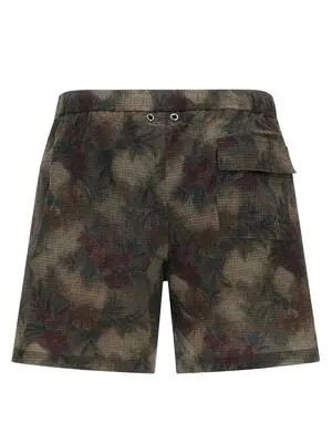 Herno Ripstop Nylon Tropical Swim Shorts - Brown