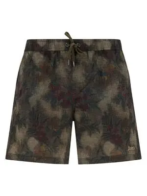 Herno Ripstop Nylon Tropical Swim Shorts - Brown
