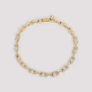 Casablanca Enamel C Link Necklace
