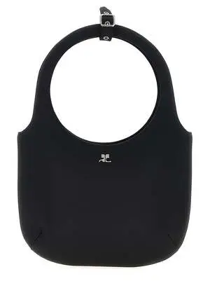 COURREGES Holy Satin Handbag - Black