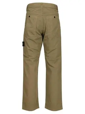 Stone Island Organic Cotton Ripstop Chino Trousers - Green
