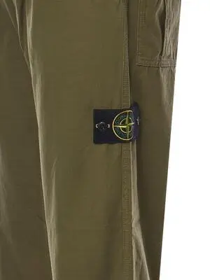 Stone Island Organic Cotton Ripstop Chino Trousers - Green