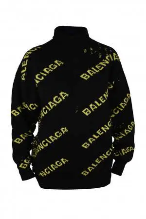 Balenciaga Diagonal Logo Turtleneck Sweater