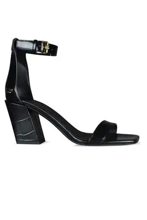 Burberry Leather Block Heel Sandals