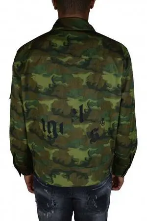 Palm Angels Camouflage Cotton Utility Jacket