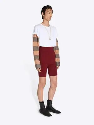 Dries Van Noten Loose Fit Contrast Striped Sleeves T-shirt - White
