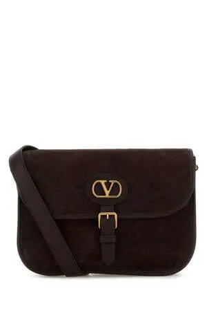 Valentino Garavani Suede Antibes Crossbody Bag - Brown