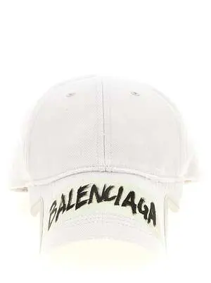 Balenciaga Masking Tape' Beanie - White