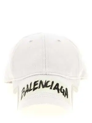 Balenciaga Masking Tape Baseball Cap - White