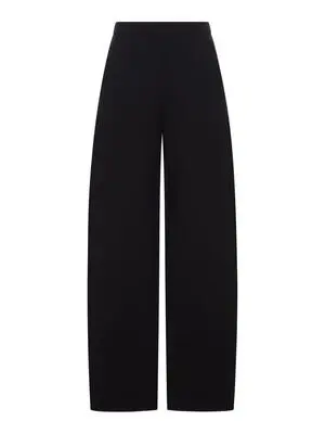 Alaïa High-waisted Rounded Trousers - Black