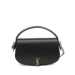 Saint Laurent Calfskin Shoulder Bag - Black
