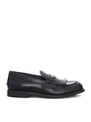 Miu Miu Leather Loafers - Black