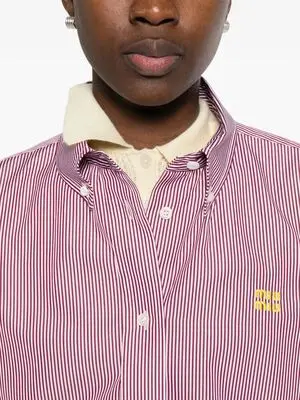 Miu Miu Vertical Stripe Cotton Shirt