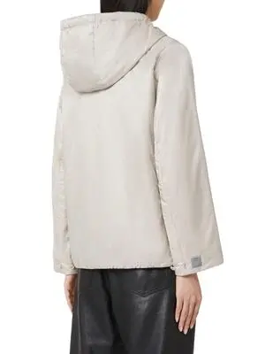 Max Mara Waterproof Canvas Padded Hooded Jacket - Cream