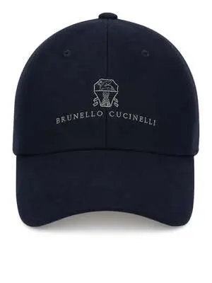 Brunello Cucinelli Wool Baseball Hat - Blue
