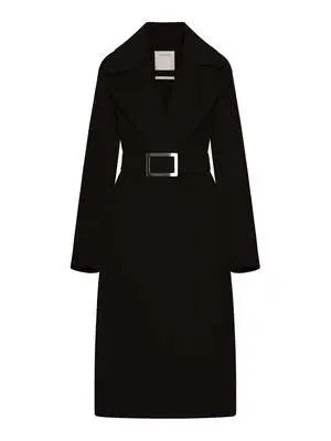 Sportmax Pure Wool Robe Coat - Black