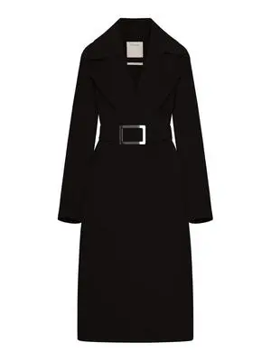 Sportmax Pure Wool Robe Coat - Black