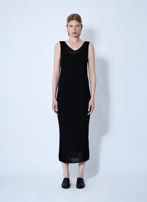Max Mara Valois Crochet Midi Dress - Black