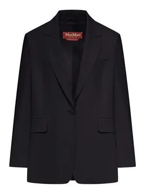 Max Mara Single-breasted Cady Blazer - Black