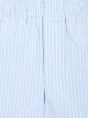 AMI Paris Striped Cotton Shorts - Blue