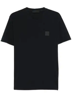 Stone Island Slim Fit T-shirt With Tonal Compass Patch - Blue