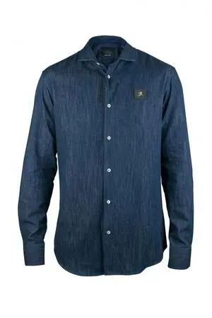 Philipp Plein Diamond Cut Ls Skull Shirt - Blue