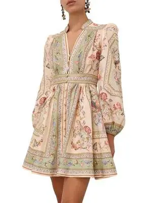 Zimmermann Roselight Low-cut Mini Dress
