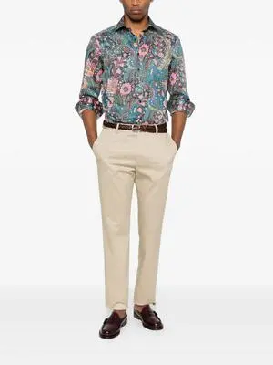 Etro Roma Cotton Straight-leg Trousers