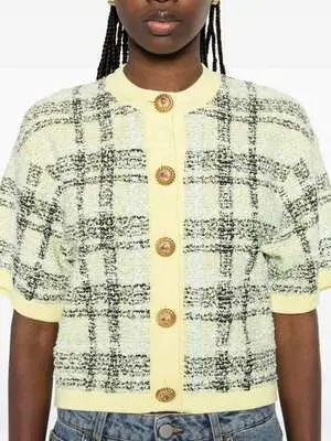 Balmain Checked Cardigan