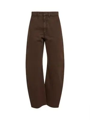 LEMAIRE Cocoa Broken Twill High Waisted Curved Jeans - Multicolor