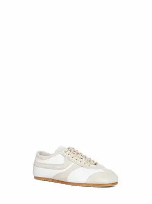 Dries Van Noten White Nappa Leather Sneakers With Suede Details - Multicolor