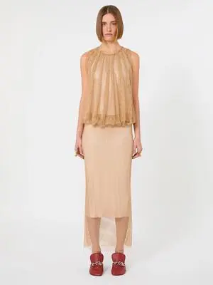Sportmax Metallic Mesh Dress - Silver