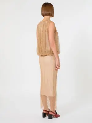 Sportmax Metallic Mesh Dress - Silver