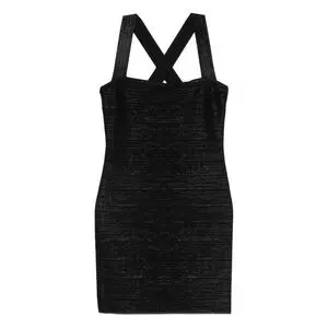 Herve Leger Crossover Straps Bodycon Dress