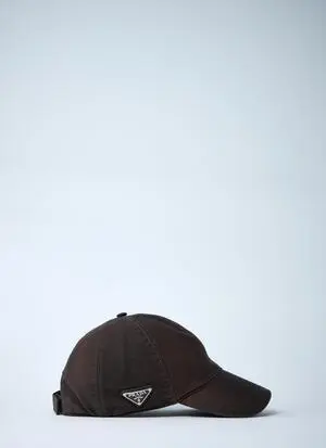 Prada Logo Plaque Baseball Cap